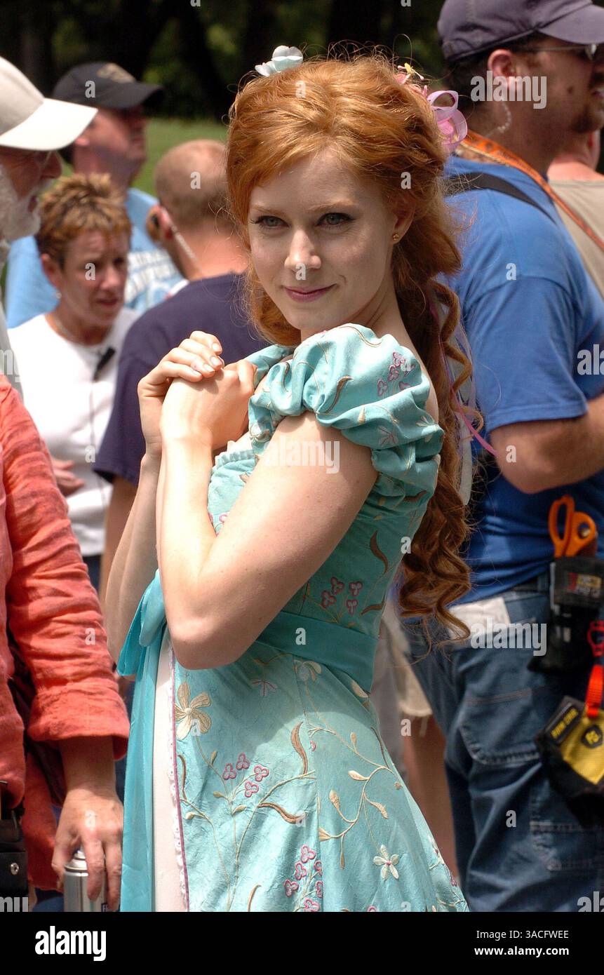 July 6, 2006, New York City. Amy Adams in costume on the set of ...