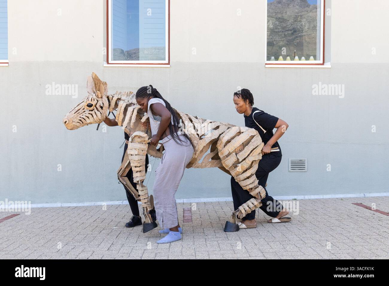 Puppets for 'The Herds' being designed and produced by the Ukwanda ...