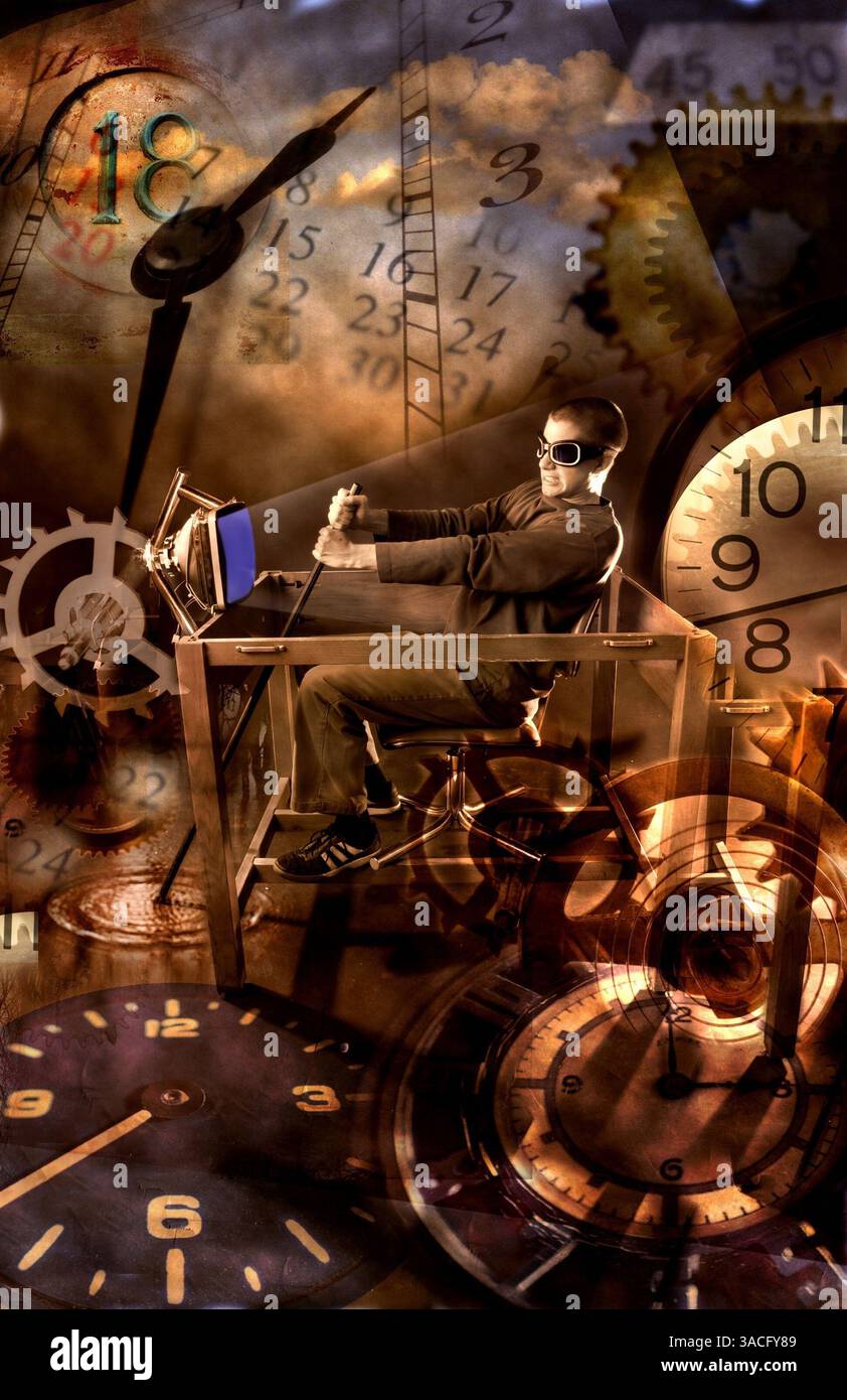 Illustration boy inside science hi-res stock photography and images - Alamy