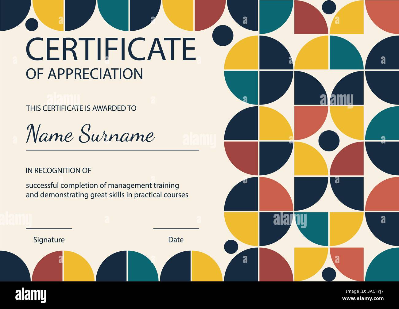 Blank certificate of appreciation editable and printable hi-res stock ...