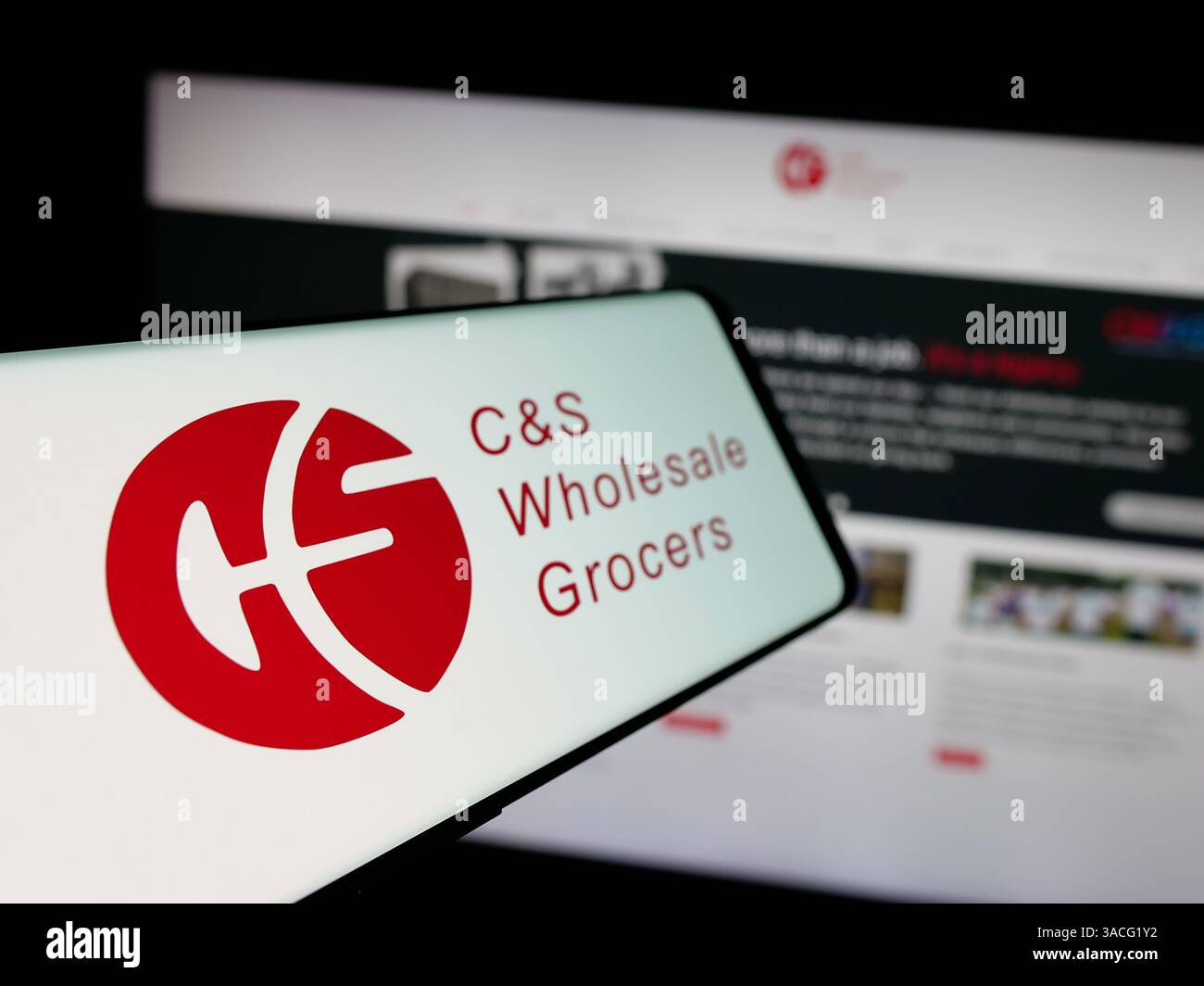 In this photo illustration, a smartphone with the logo of US company CS ...