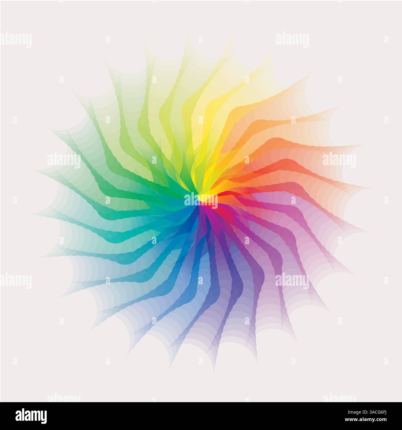 Abstract Color Wheel Rainbow Colors, Sacred Geometry on Light ...