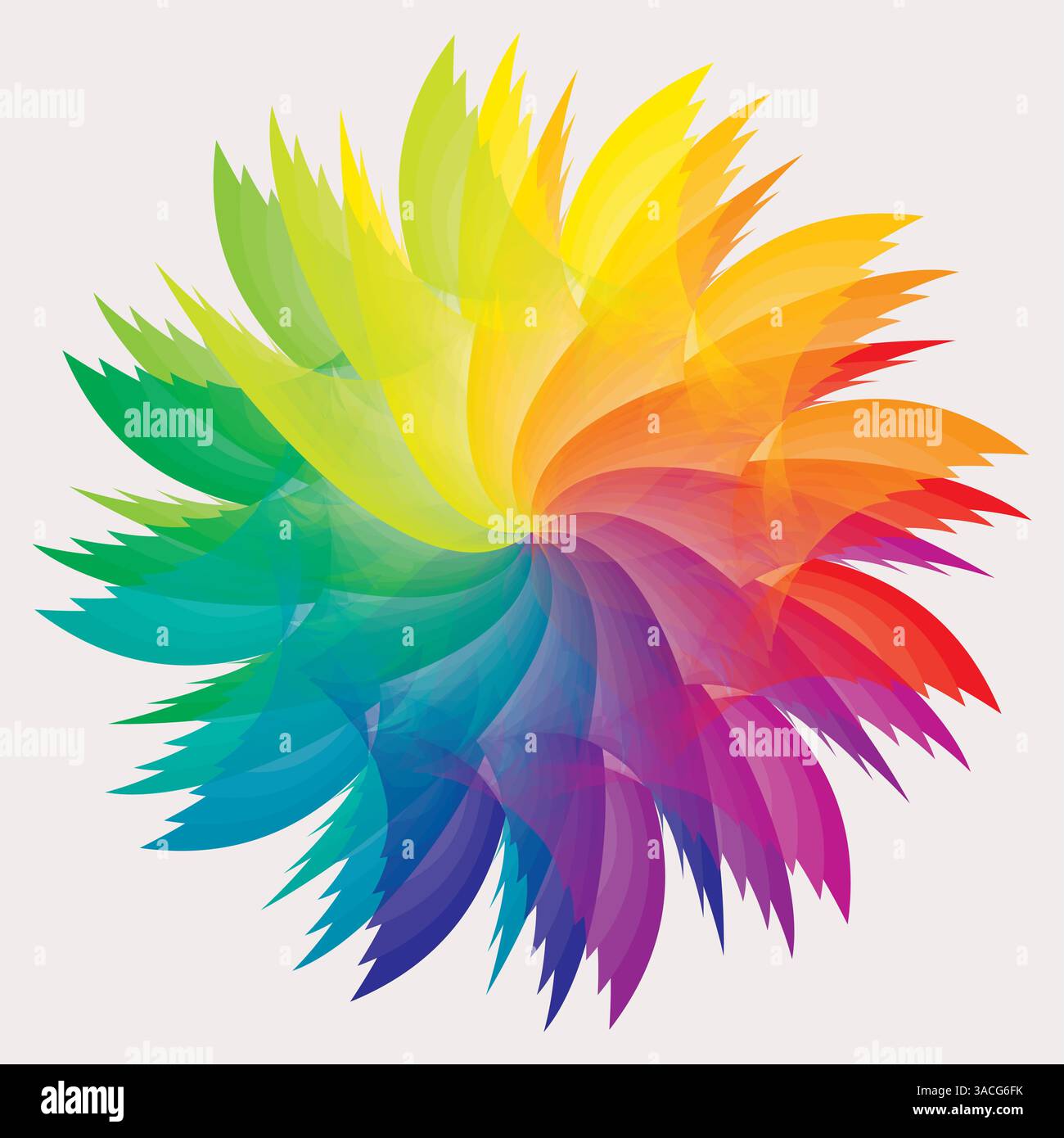 Abstract Color Wheel Rainbow Colors, Sacred Geometry on Light ...