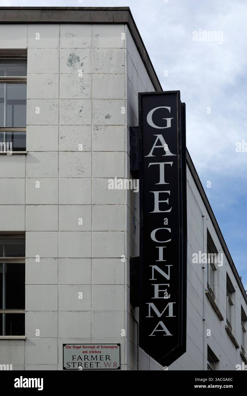 LONDON, UK - MARCH 29, 2025: Sign on The Gate Picturehouse cinema on ...