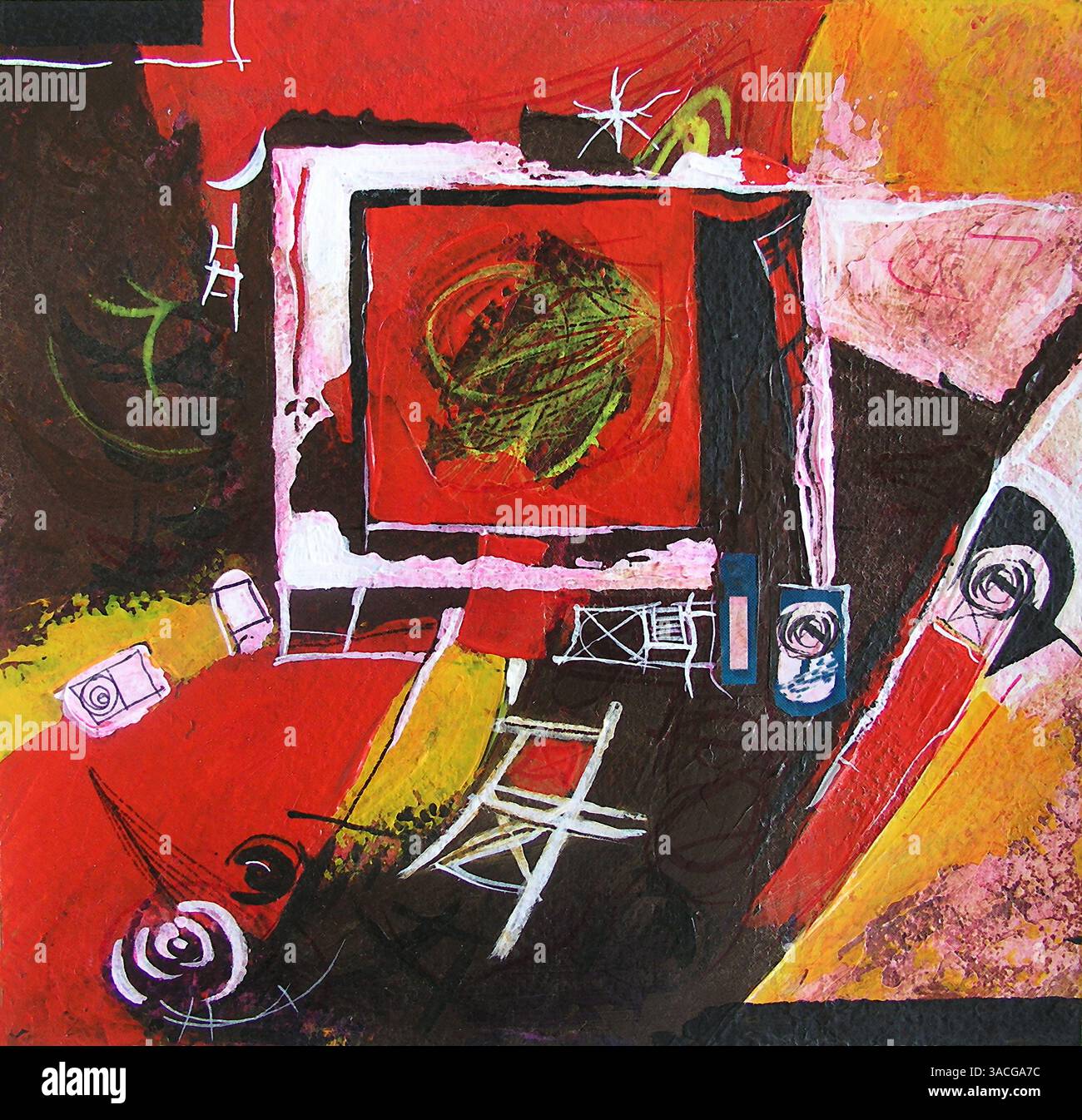 Modern Illustration Graffiti and Shapes Painting Letters Numbers from ...