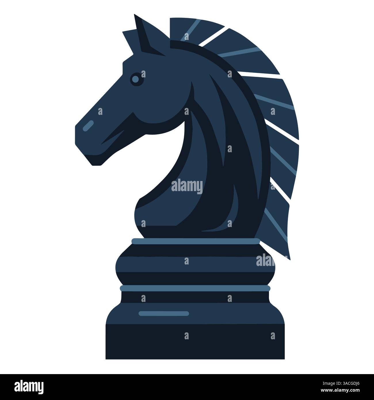 Chess knight icon, simple vector illustration on a white background ...