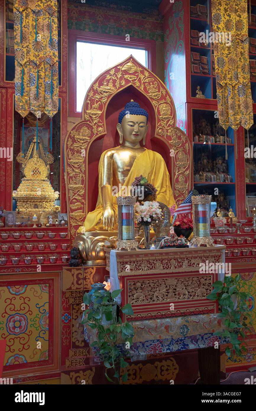 A statue of the Future Biddah also called the Child Buddah. In the ...