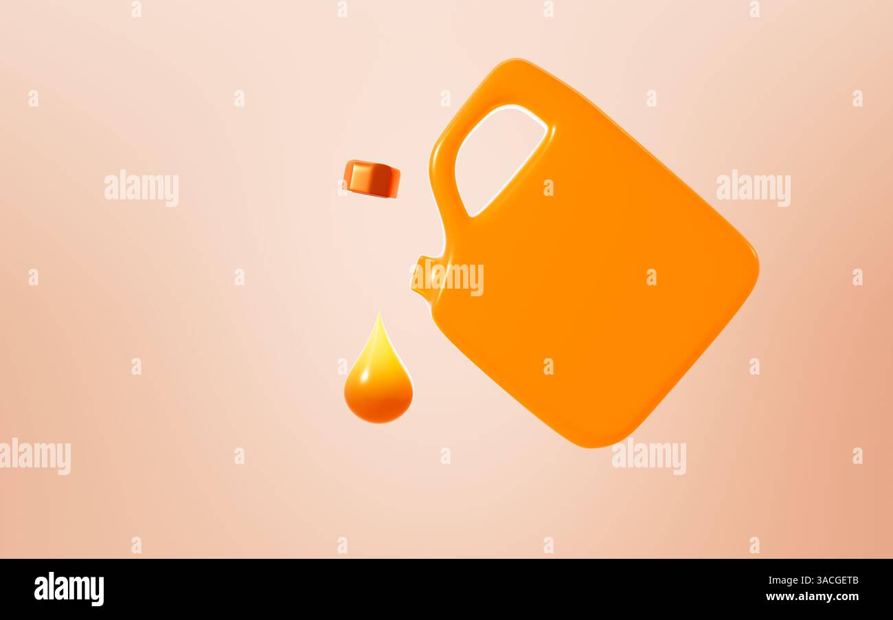Cartoon gasoline tank, gasoline drum model, 3d rendering. 3d ...