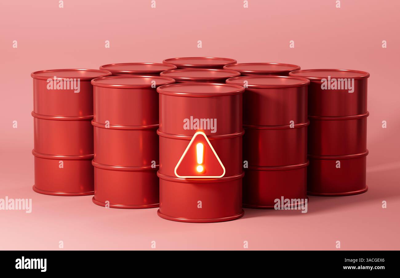 Cartoon gasoline tank, gasoline drum model, 3d rendering. 3d ...