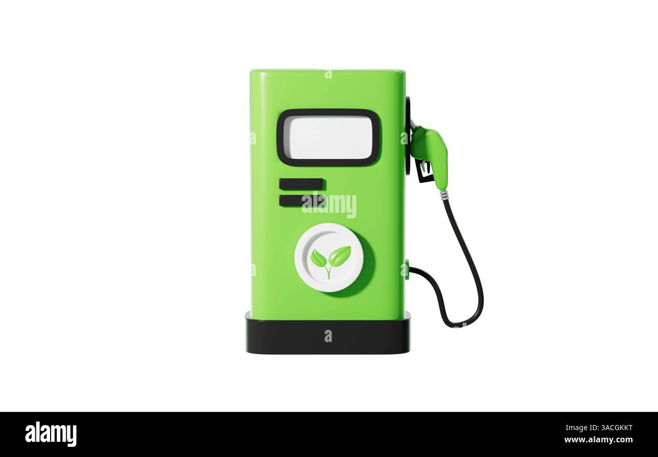 Cartoon gas pump, Green Energy, Environmental Alternative Energy ...