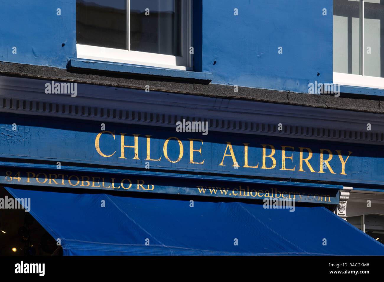 LONDON, UK - MARCH 29, 2025: Sign above the Chloe Alberry shop in ...