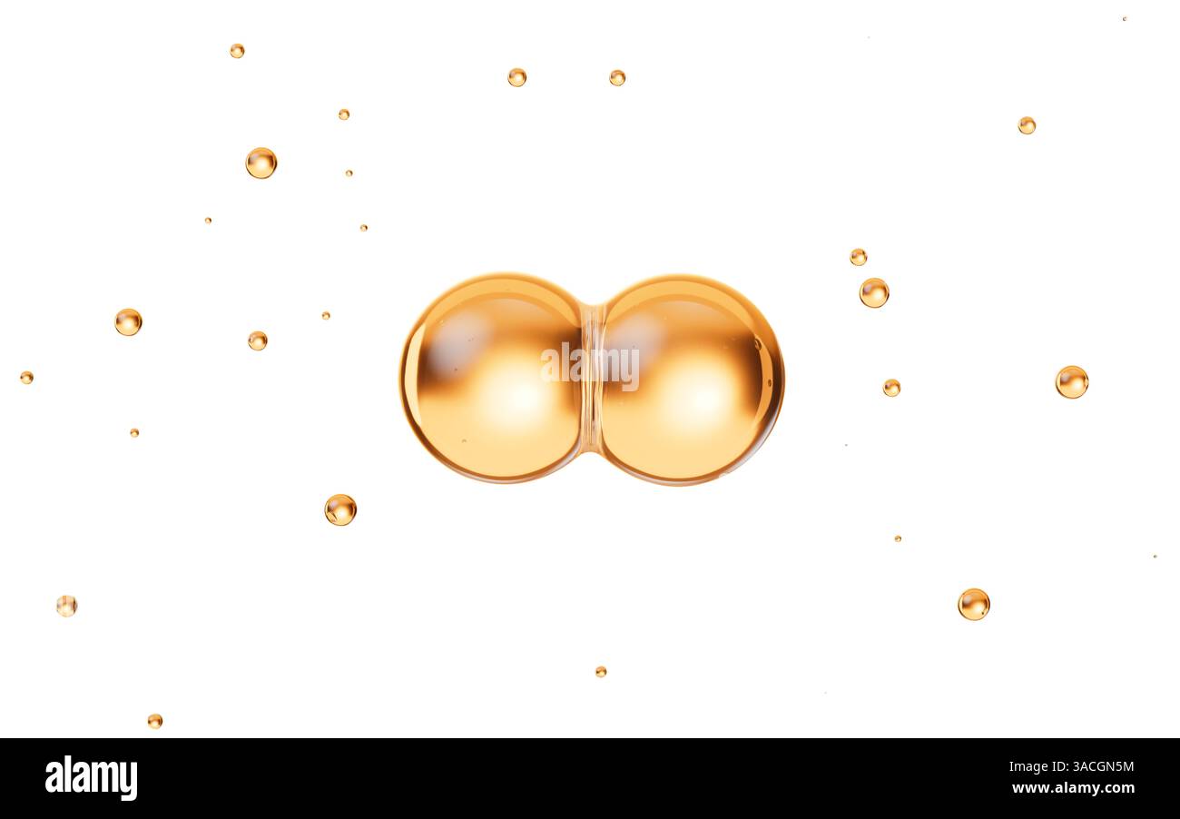 Cells division, Cell divides into two cells, biology and medicine ...