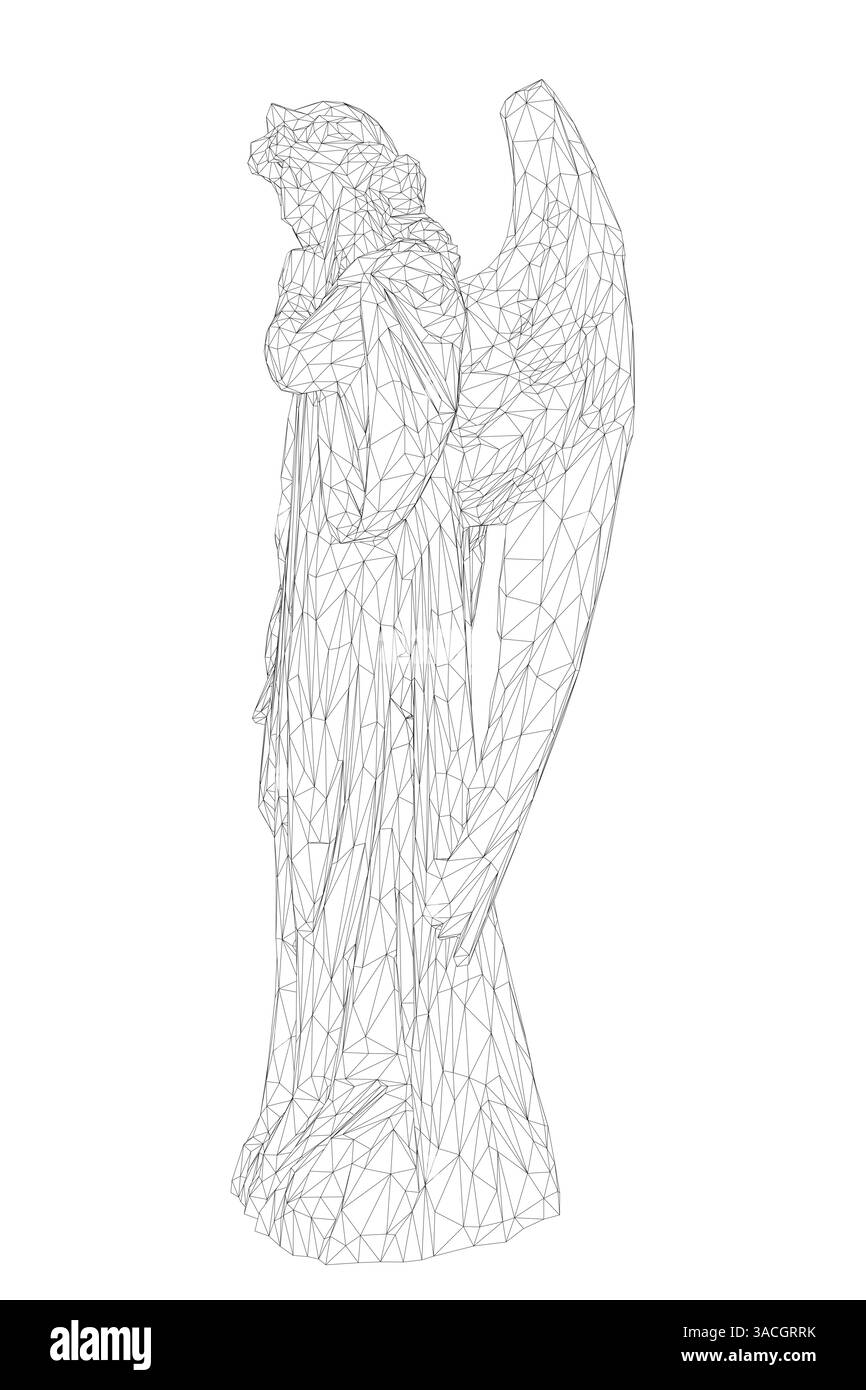 Angel in stone Stock Vector Images - Alamy