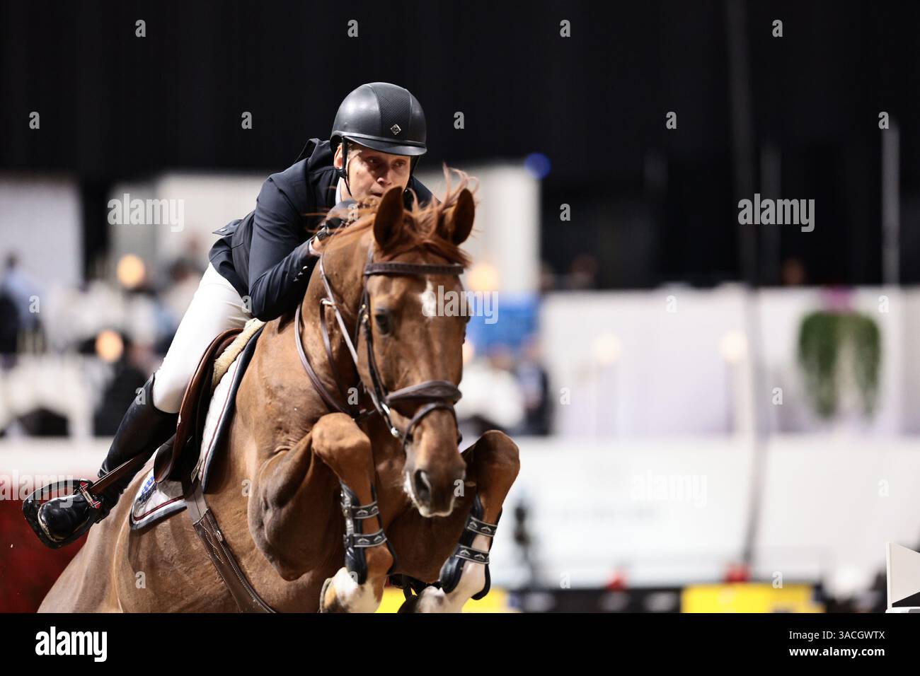 Johan-Sebastian Gulliksen of Norway with Equine America Billy Take That during the Prize of ...
