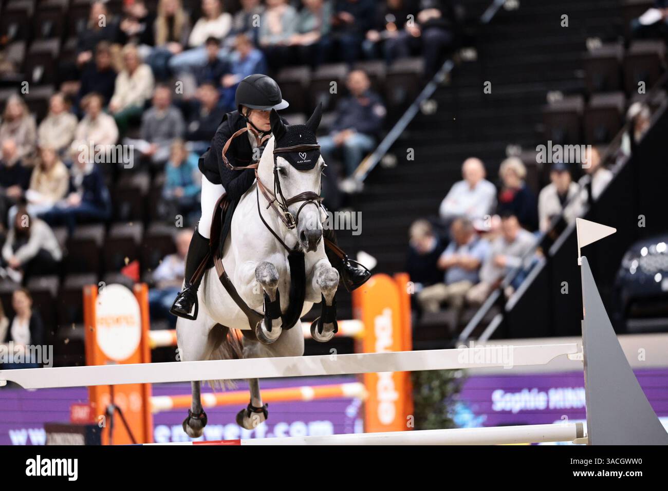 Sophie Hinners of Germany with Nuraya 3 during the Prize of Gerüstbau ...