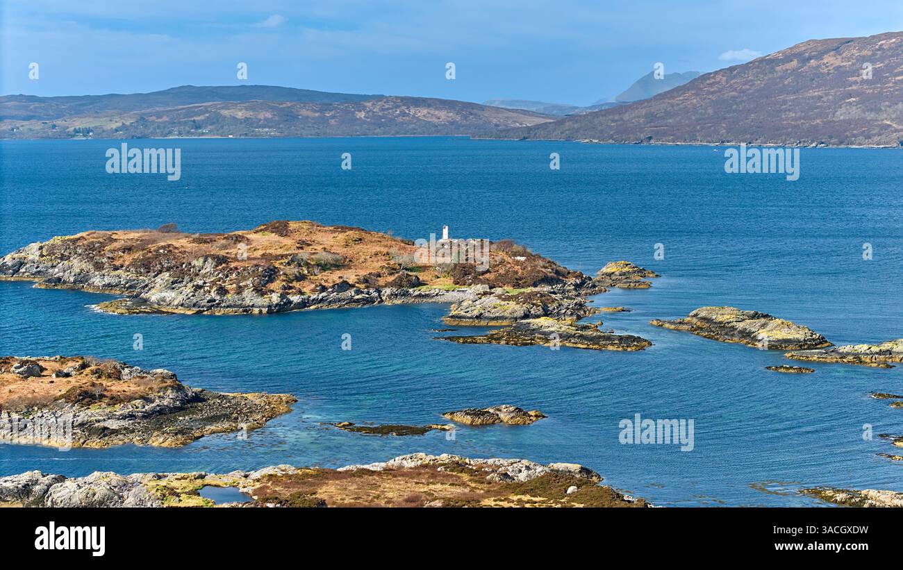 Sandaig Islands and Bay in Kyle Rhea Scotland the outermost larger ...