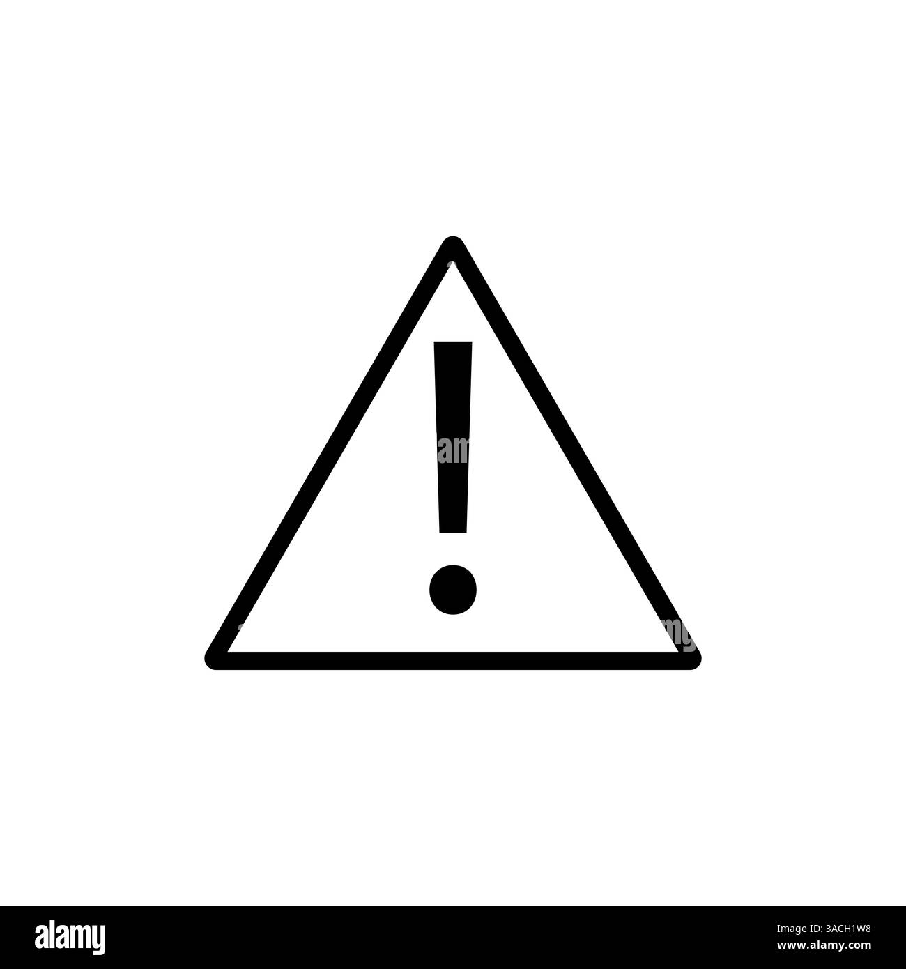 A black and white triangle with an exclamation point inside Stock ...