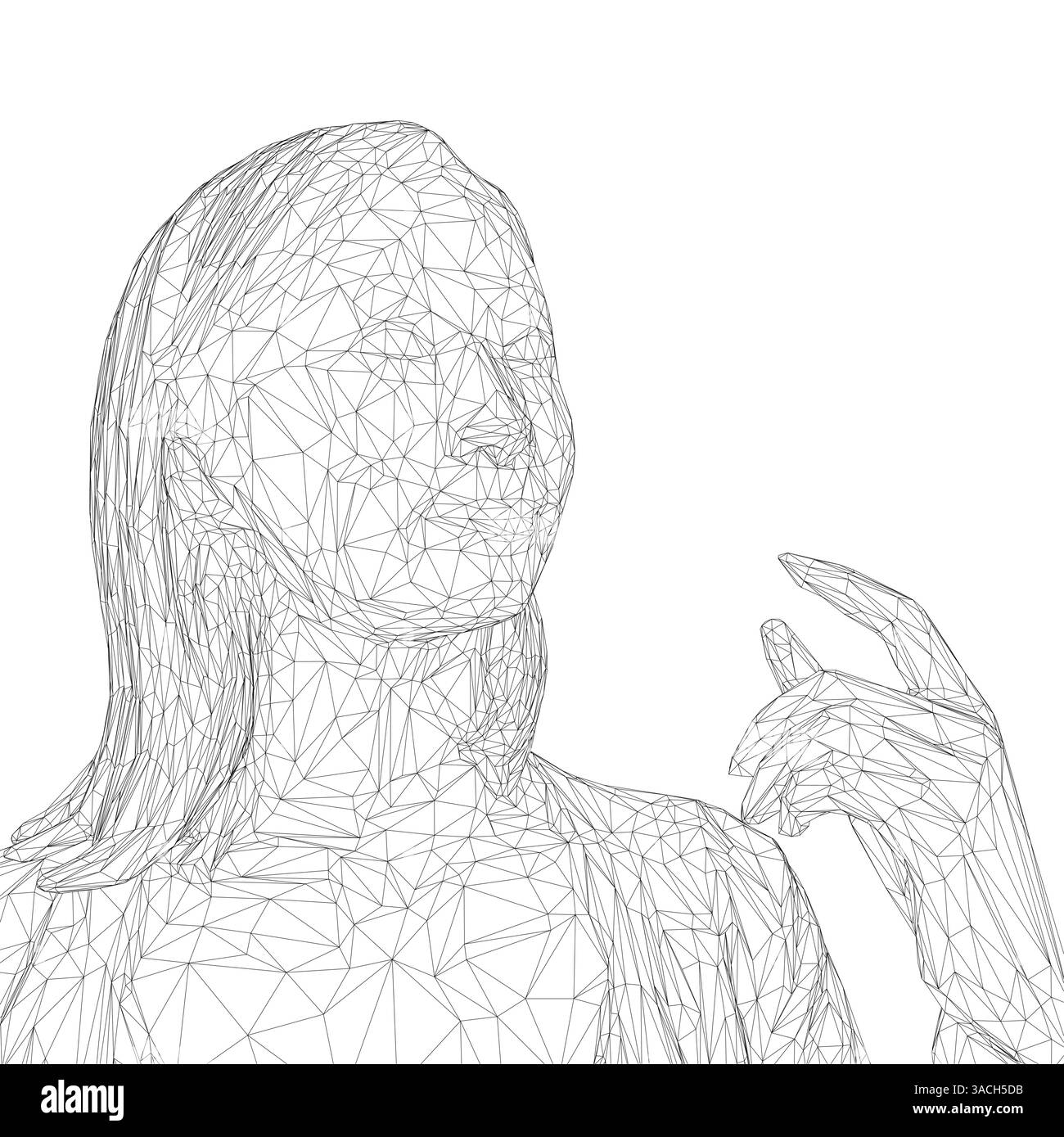 Woman face in wireframe Stock Vector Images - Alamy
