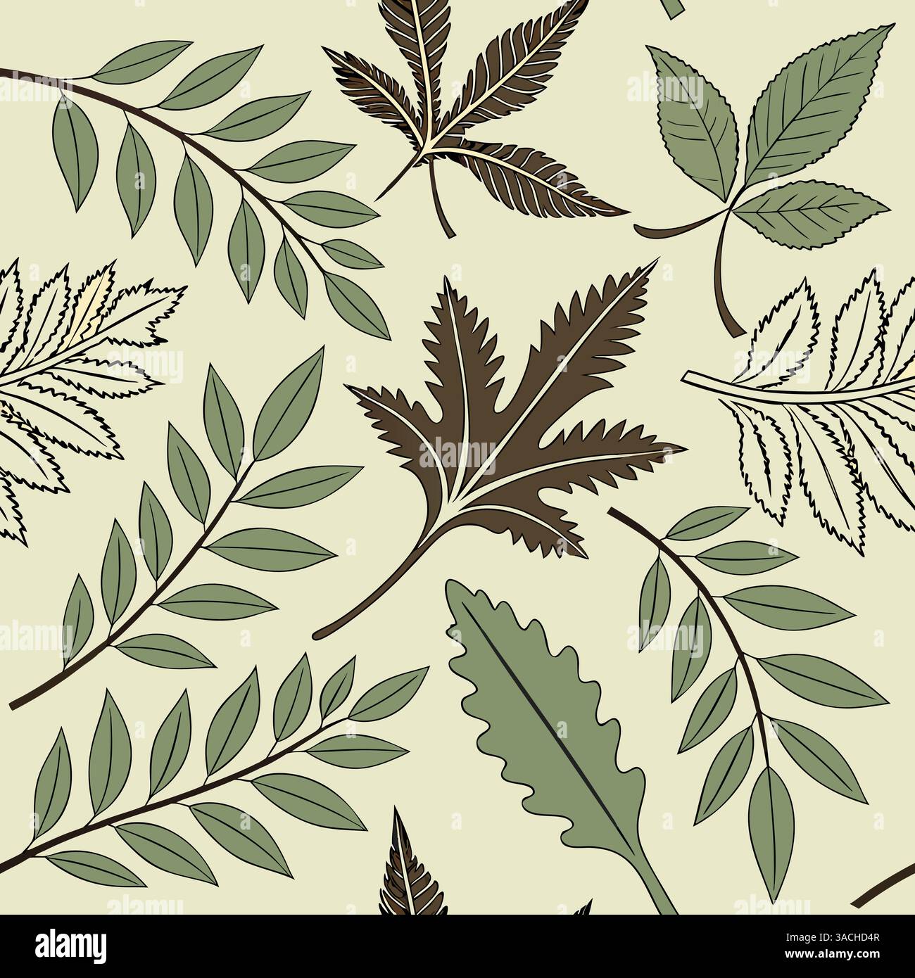 Seamless perfect pattern with small flower motifs in various shades ...