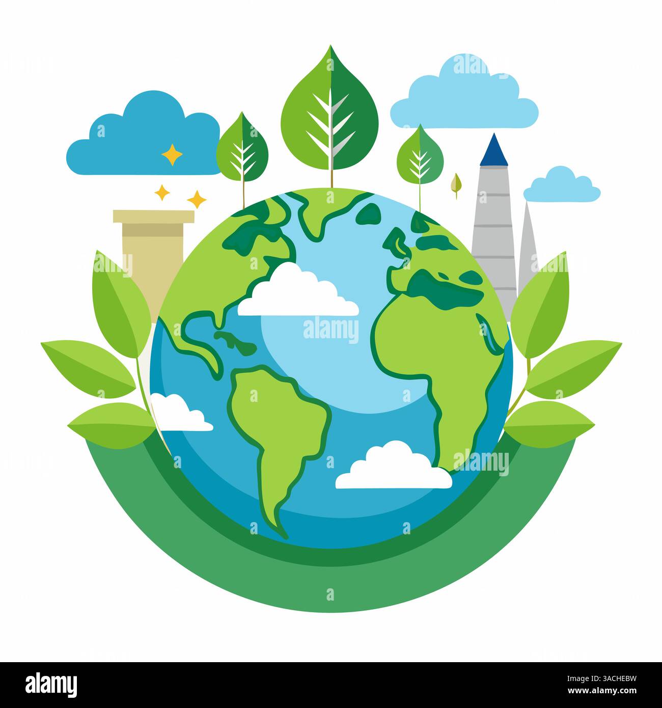 Drawing showing the damage environmental pollution causes to our world ...