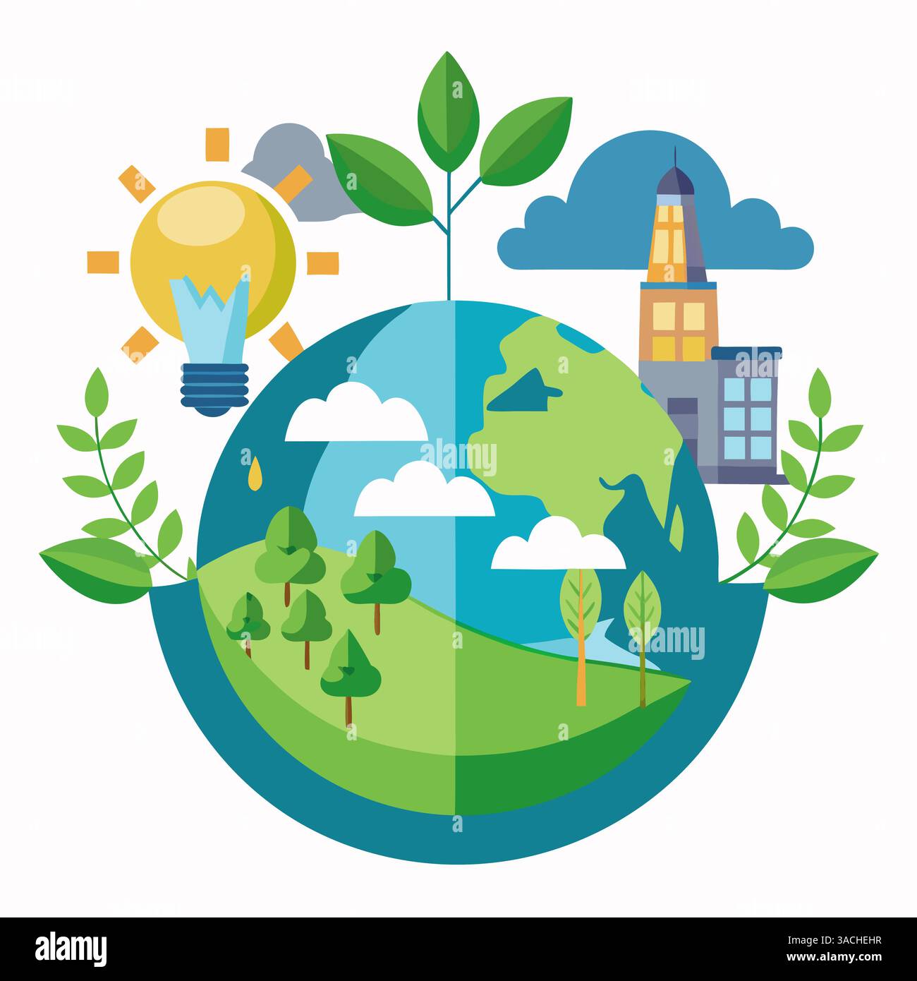 Drawing showing the damage environmental pollution causes to our world ...