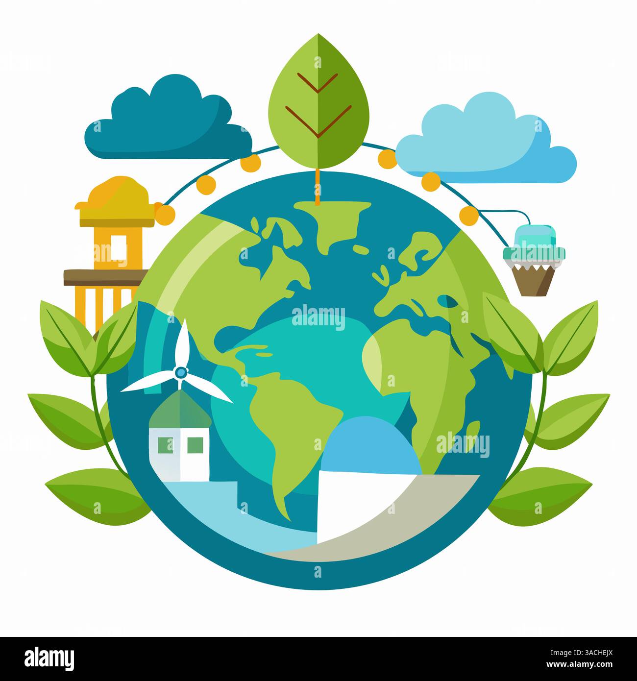 Drawing showing the damage environmental pollution causes to our world ...