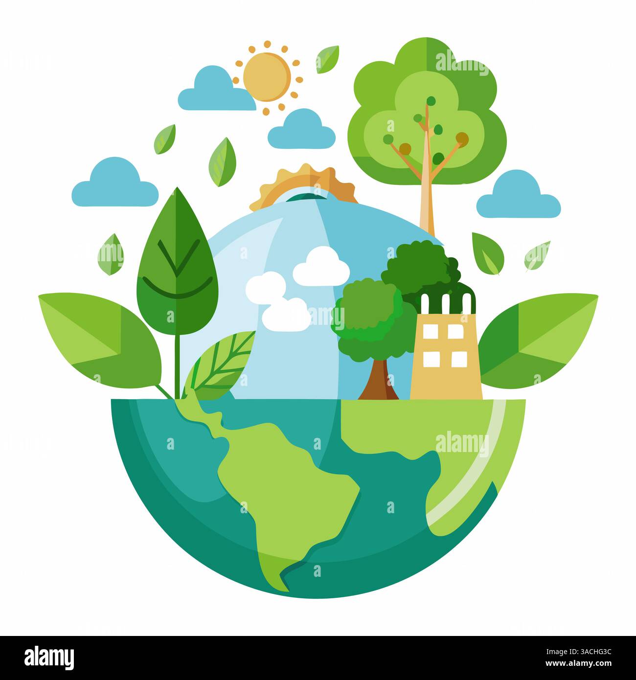 Drawing showing the damage environmental pollution causes to our world ...