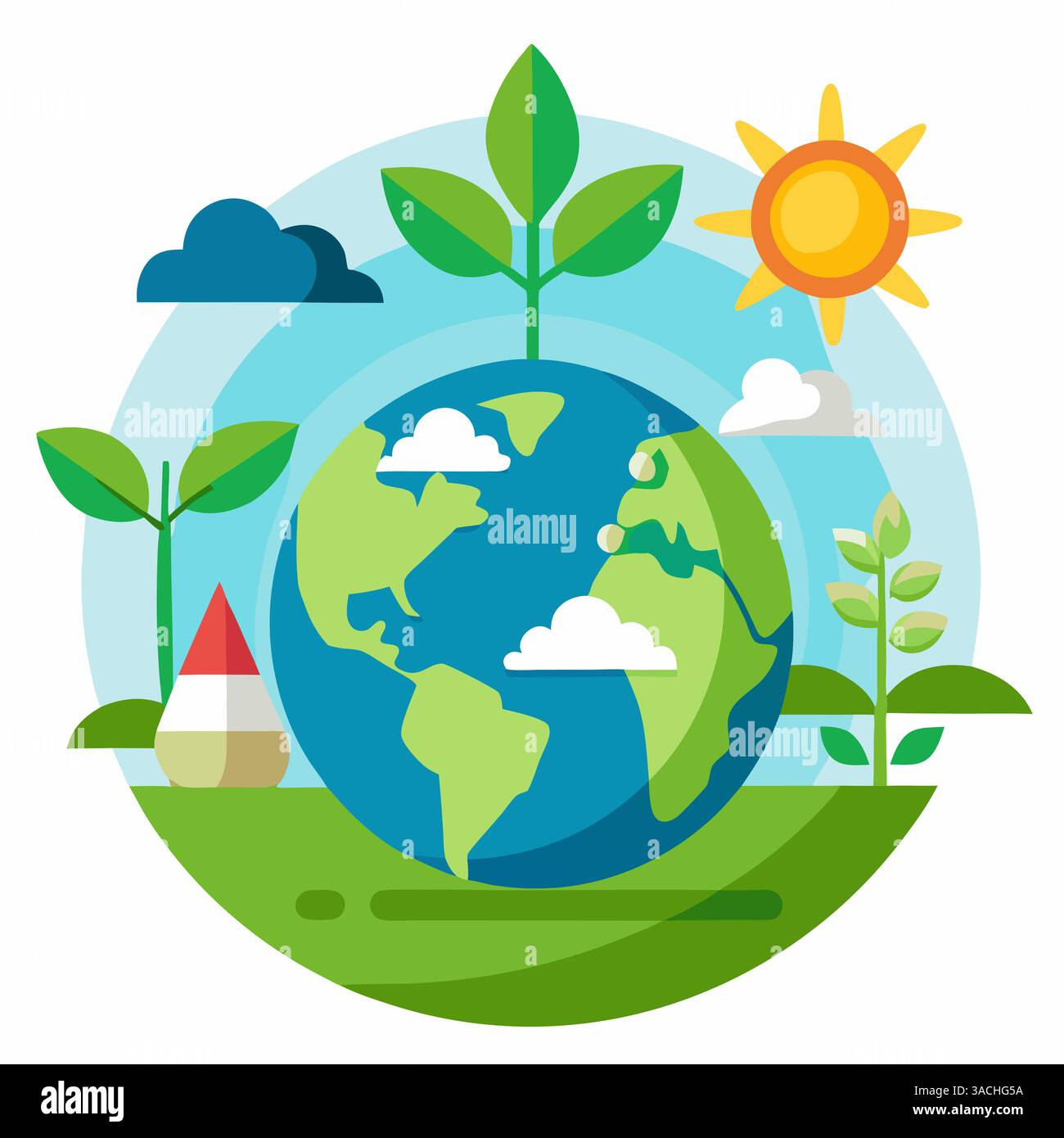 Drawing showing the damage environmental pollution causes to our world ...