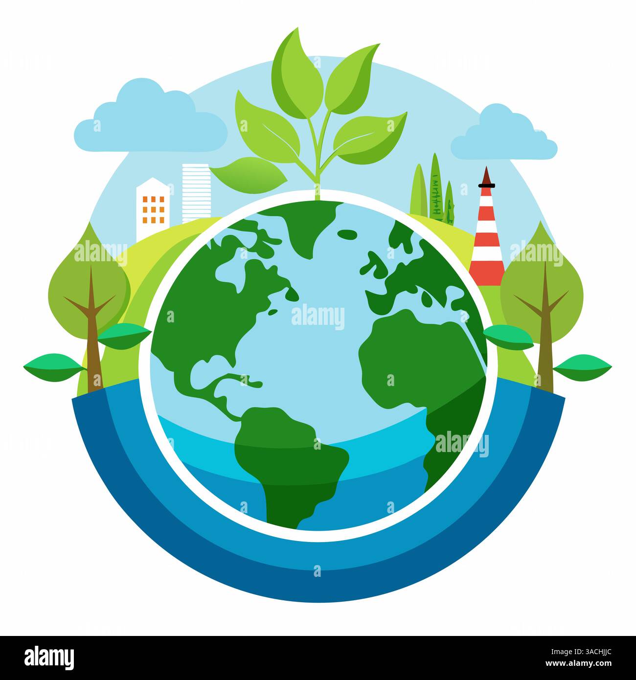 Drawing showing the damage environmental pollution causes to our world ...