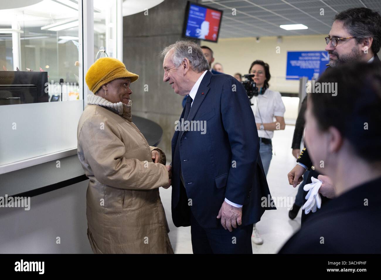 Nanterre, France. 04th Apr, 2025. French Prime Minister Francois Bayrou ...