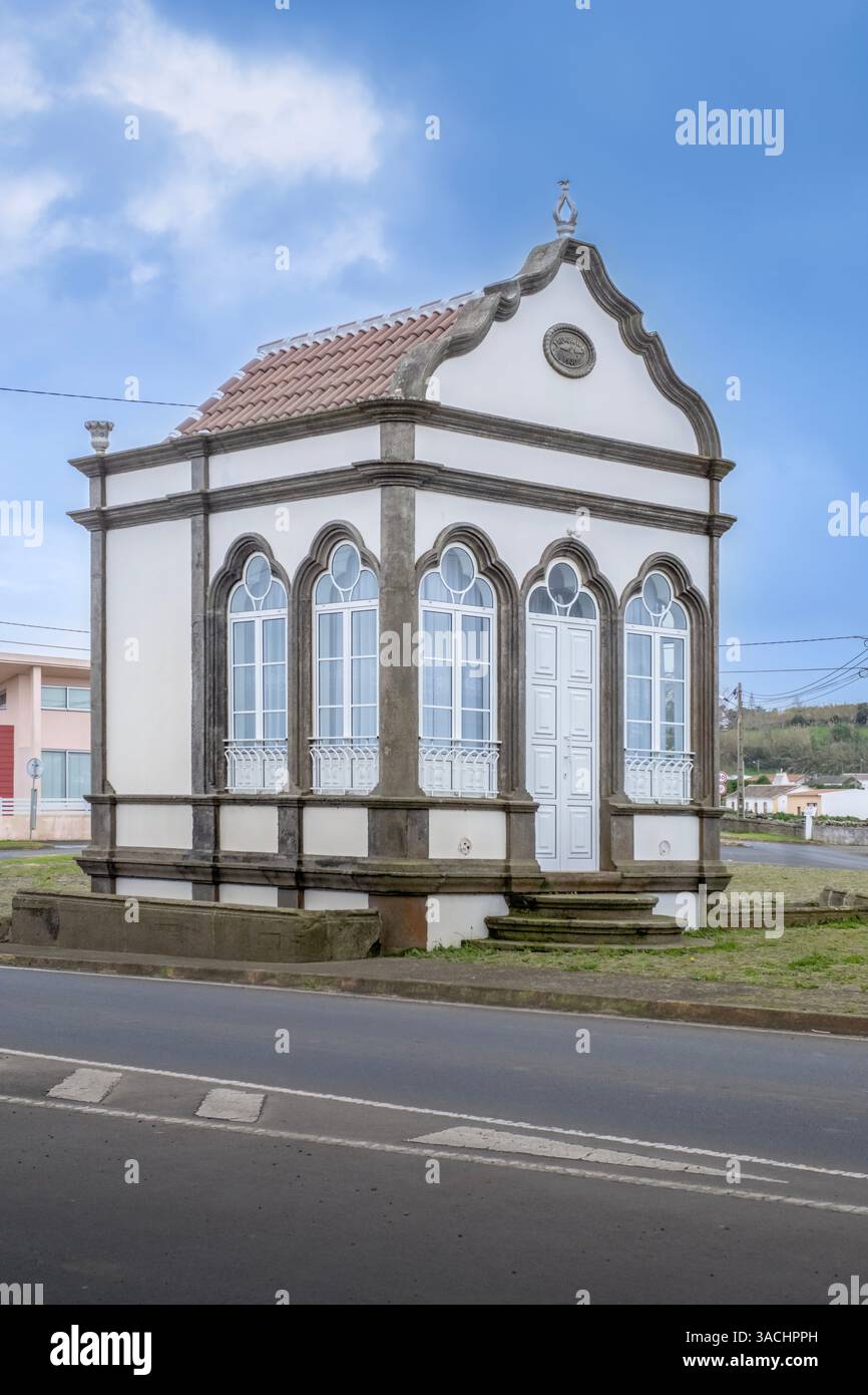 A charming "Imperio" chapel in Terceira Island, Azores, showcases the ...