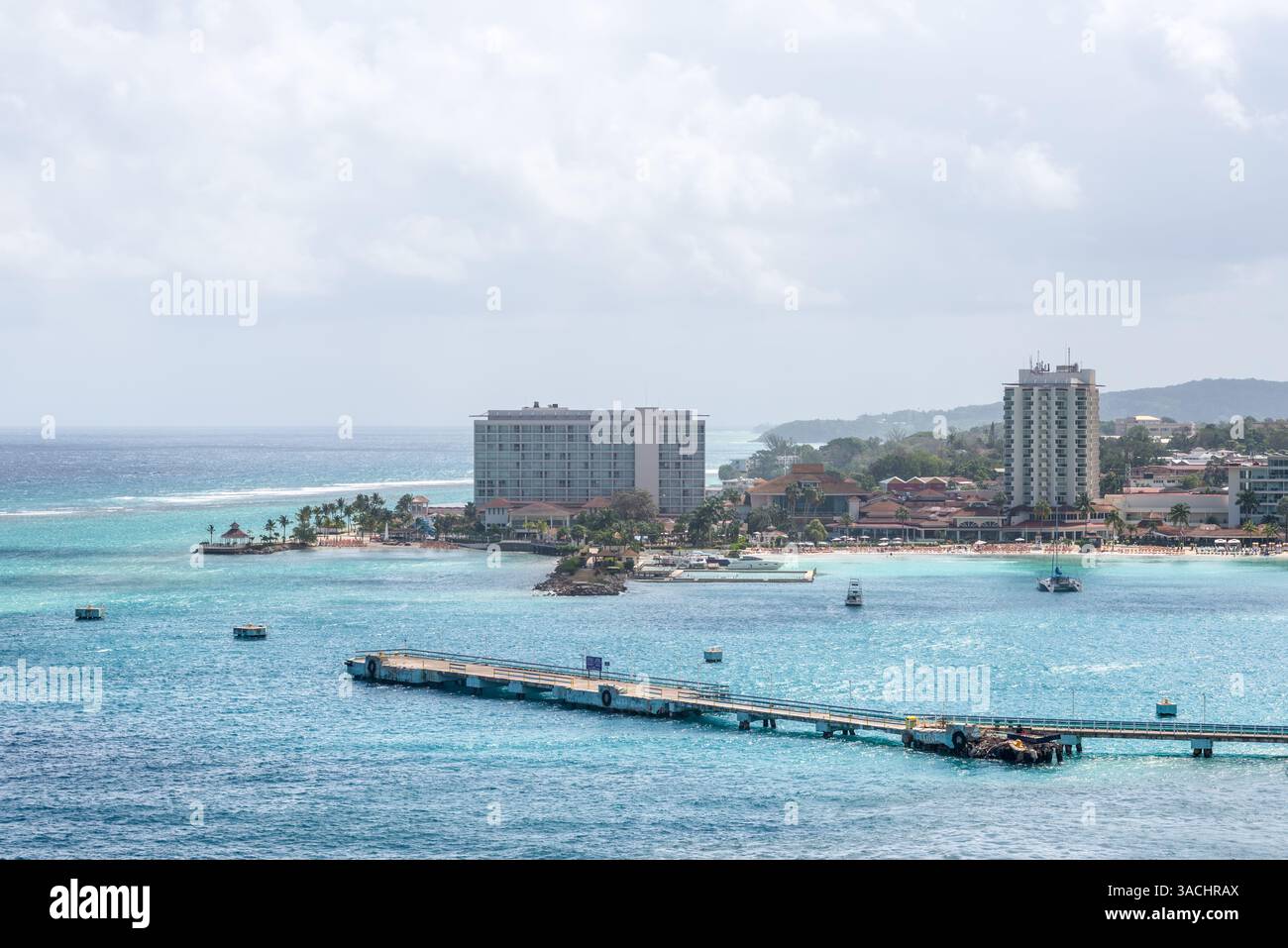 Ocho Rios, Jamaica - April 9, 2024: Coastline view with Moon Palace ...