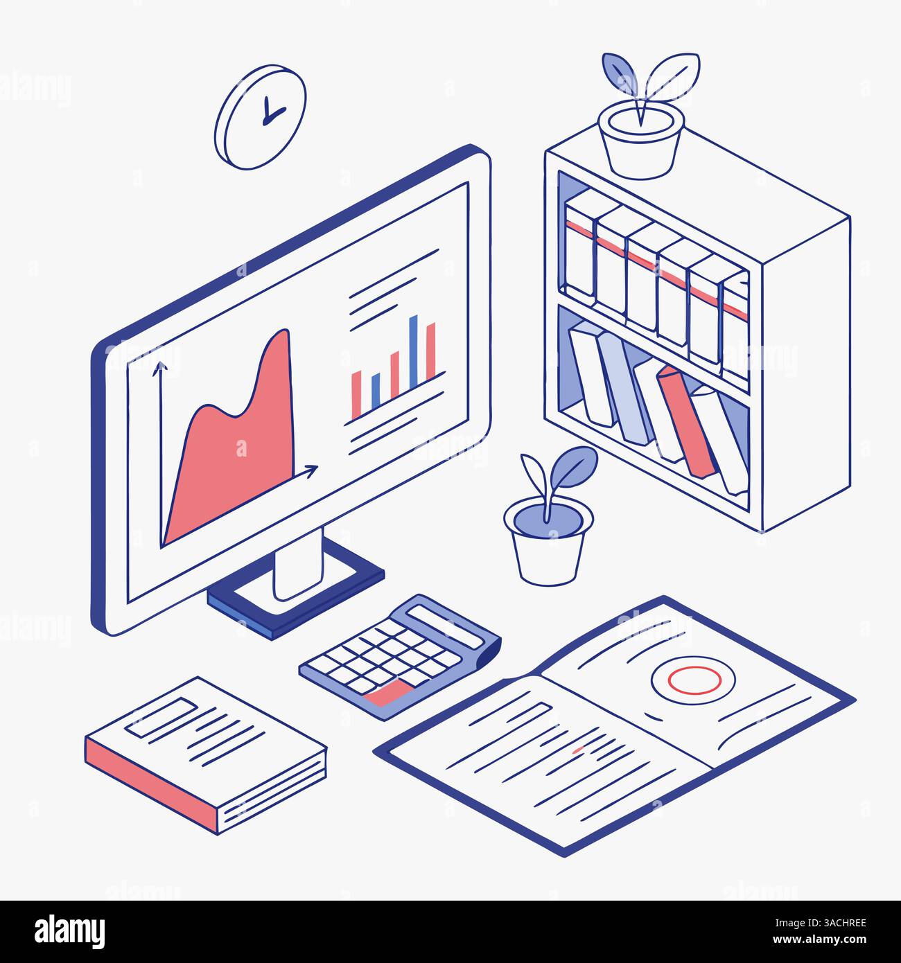 Diagram table study showing financial data analysis Stock Vector Image ...