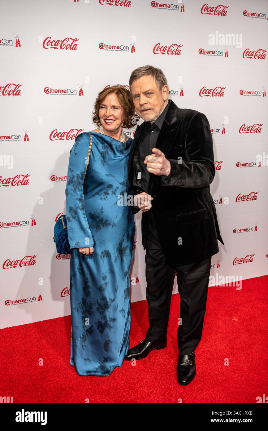 LAS VEGAS, Nevada - Marilou York and Mark Hamill at the 2025 Cinemacon ...