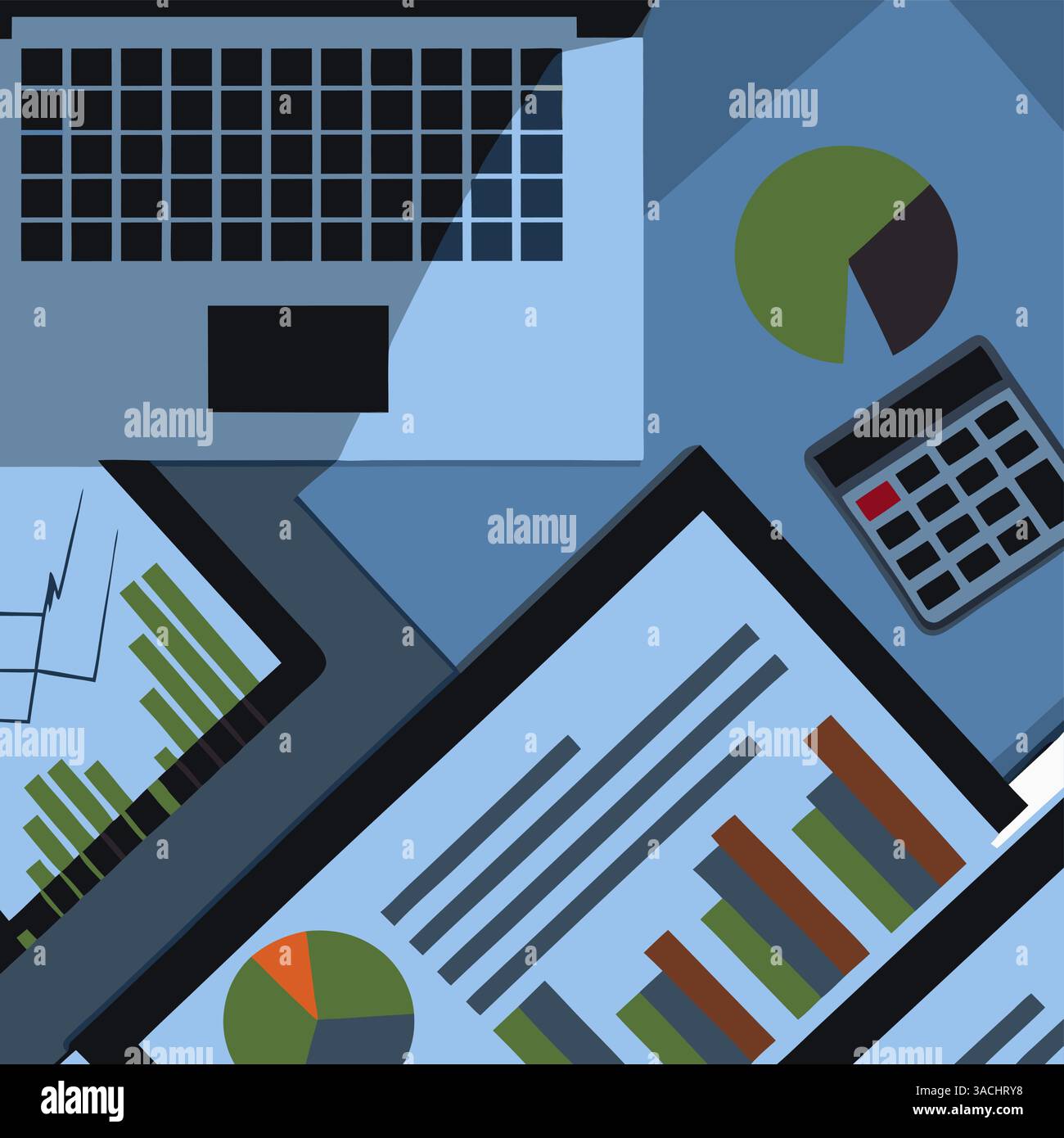 Diagram table study showing financial data analysis Stock Vector Image ...