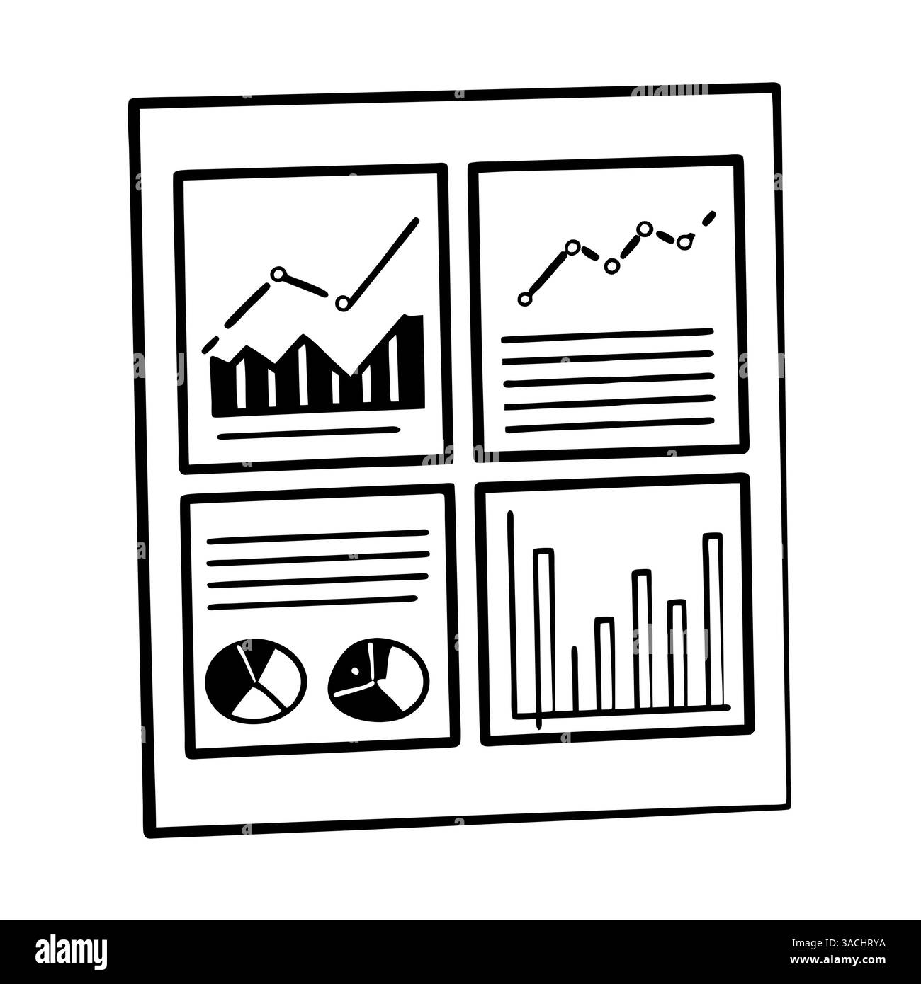Diagram table study showing financial data analysis Stock Vector Image ...