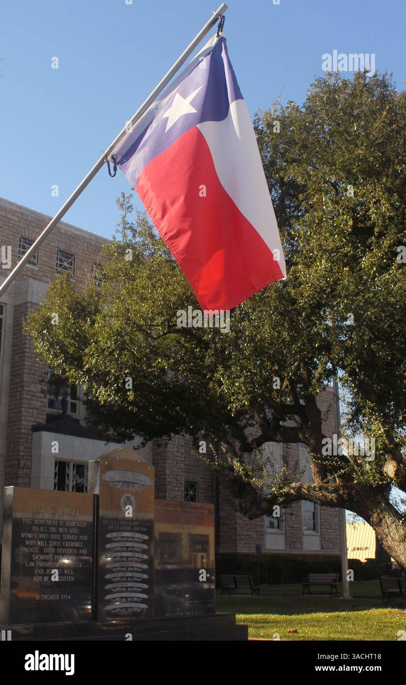 Rusk TX - January 1, 2025: Cherokee County Courthouse Located in ...