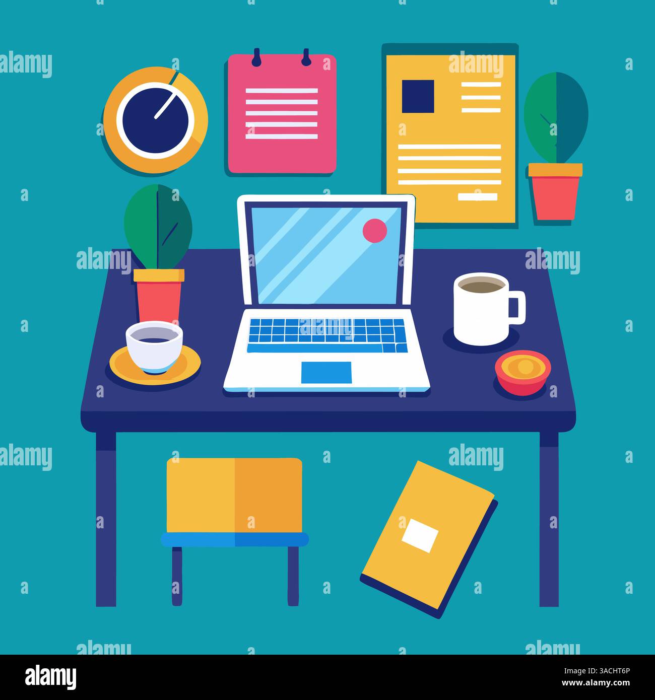 A drawing showing files in filing cabinets in an office environment ...