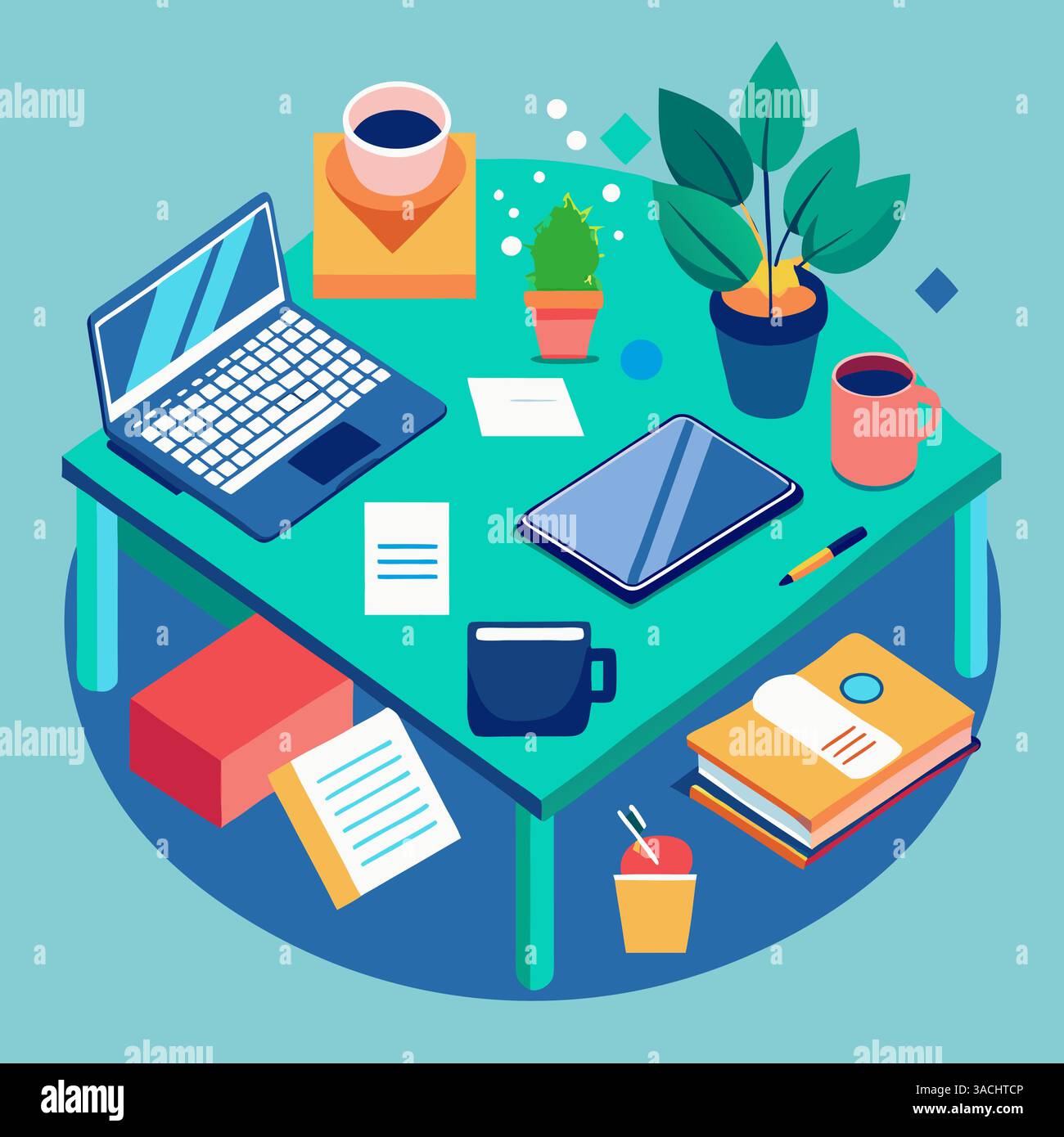 A drawing showing files in filing cabinets in an office environment ...