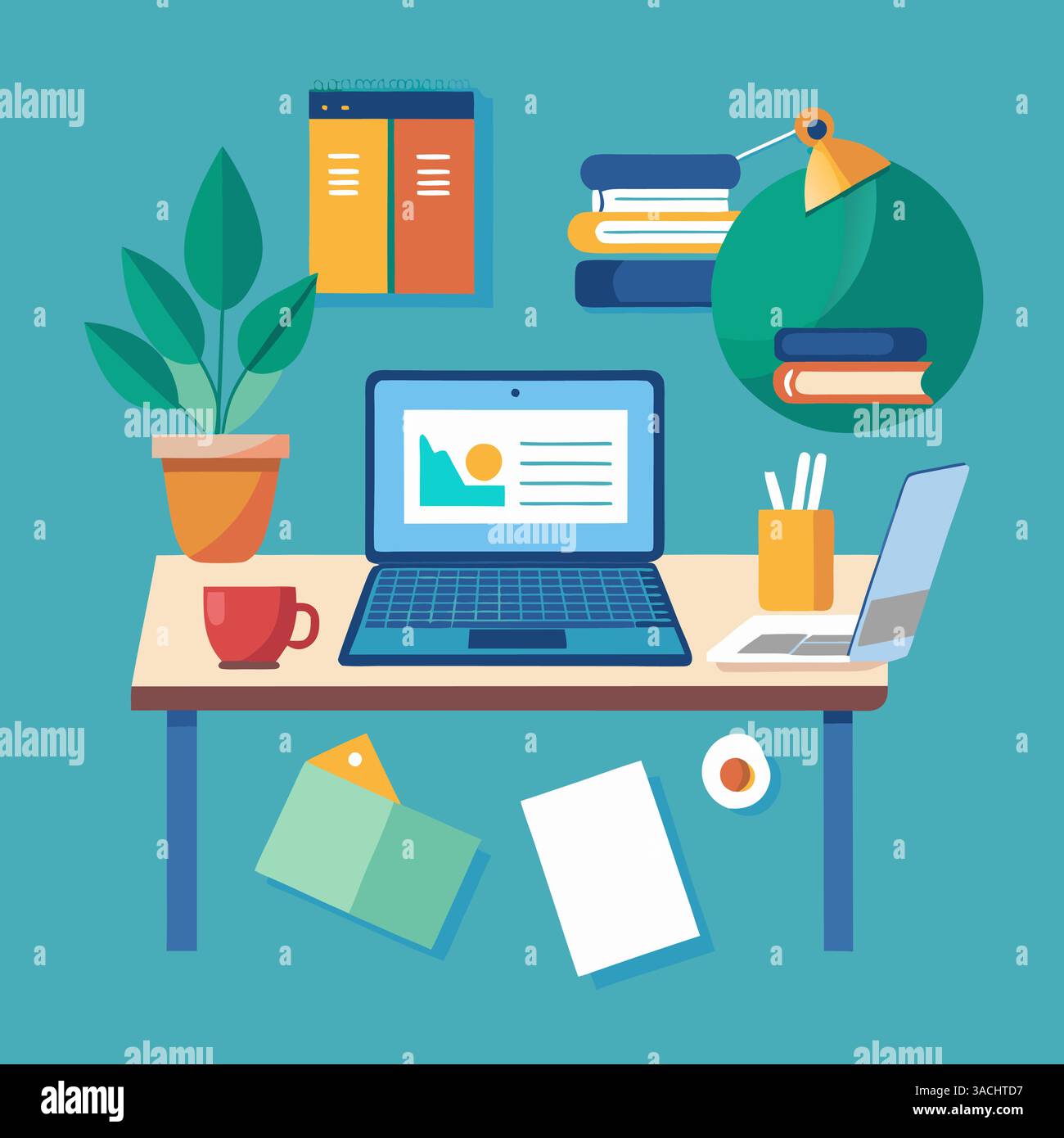 A drawing showing files in filing cabinets in an office environment ...