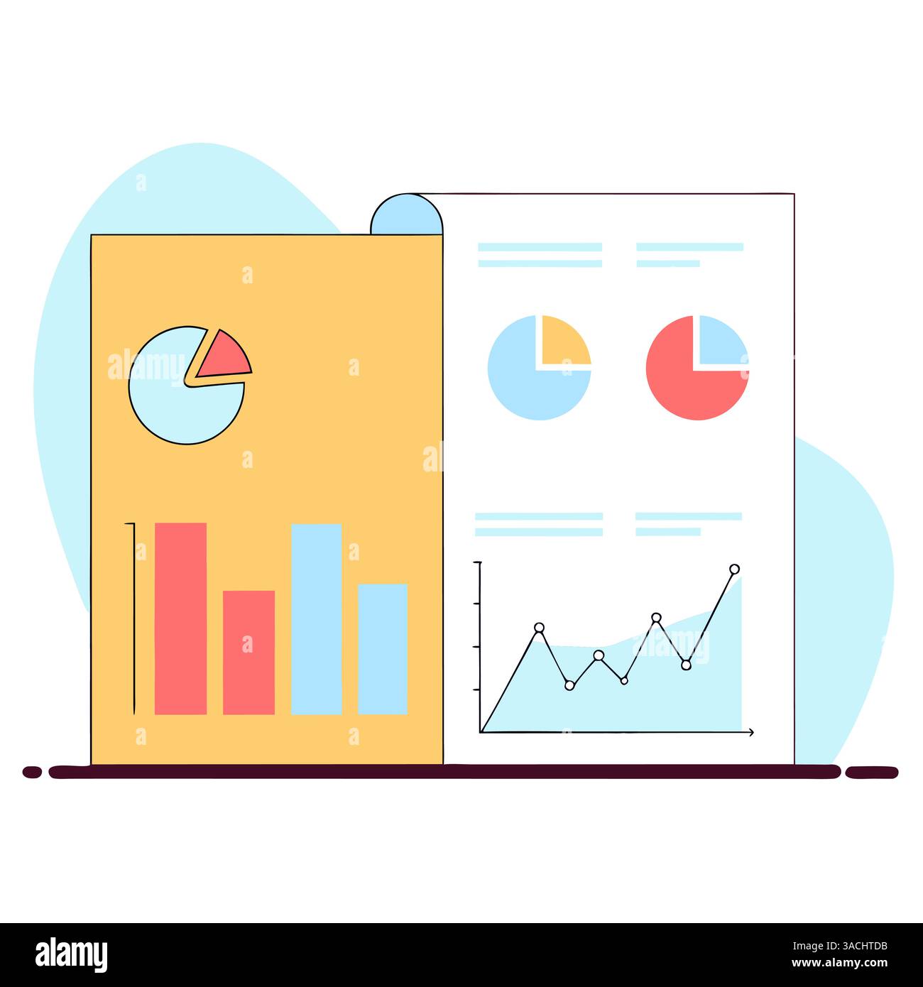 Diagram table study showing financial data analysis Stock Vector Image ...