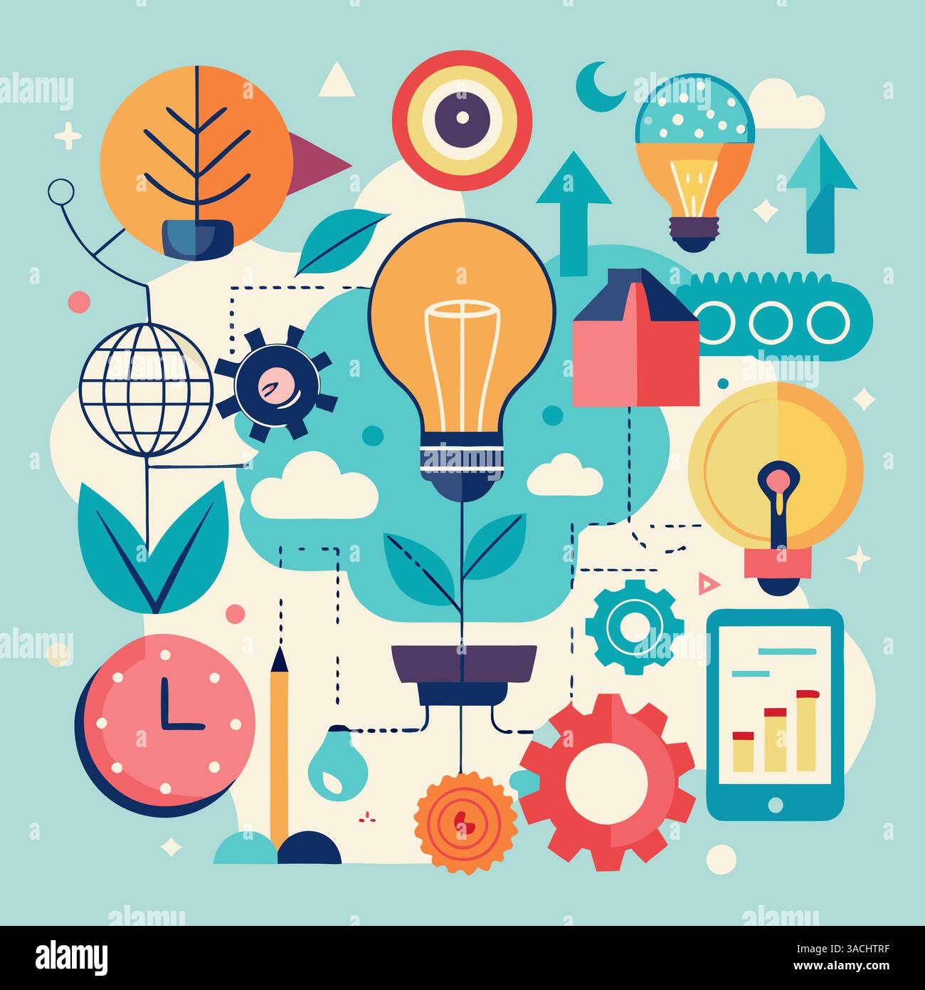 Vector work prepared for new ideas and new thoughts Stock Vector Image ...