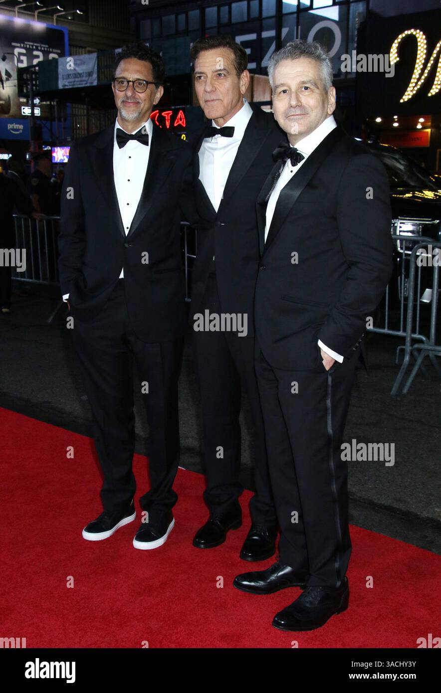 New York, NY, USA. 3rd Apr, 2025. Grant Heslov, George Clooney and ...