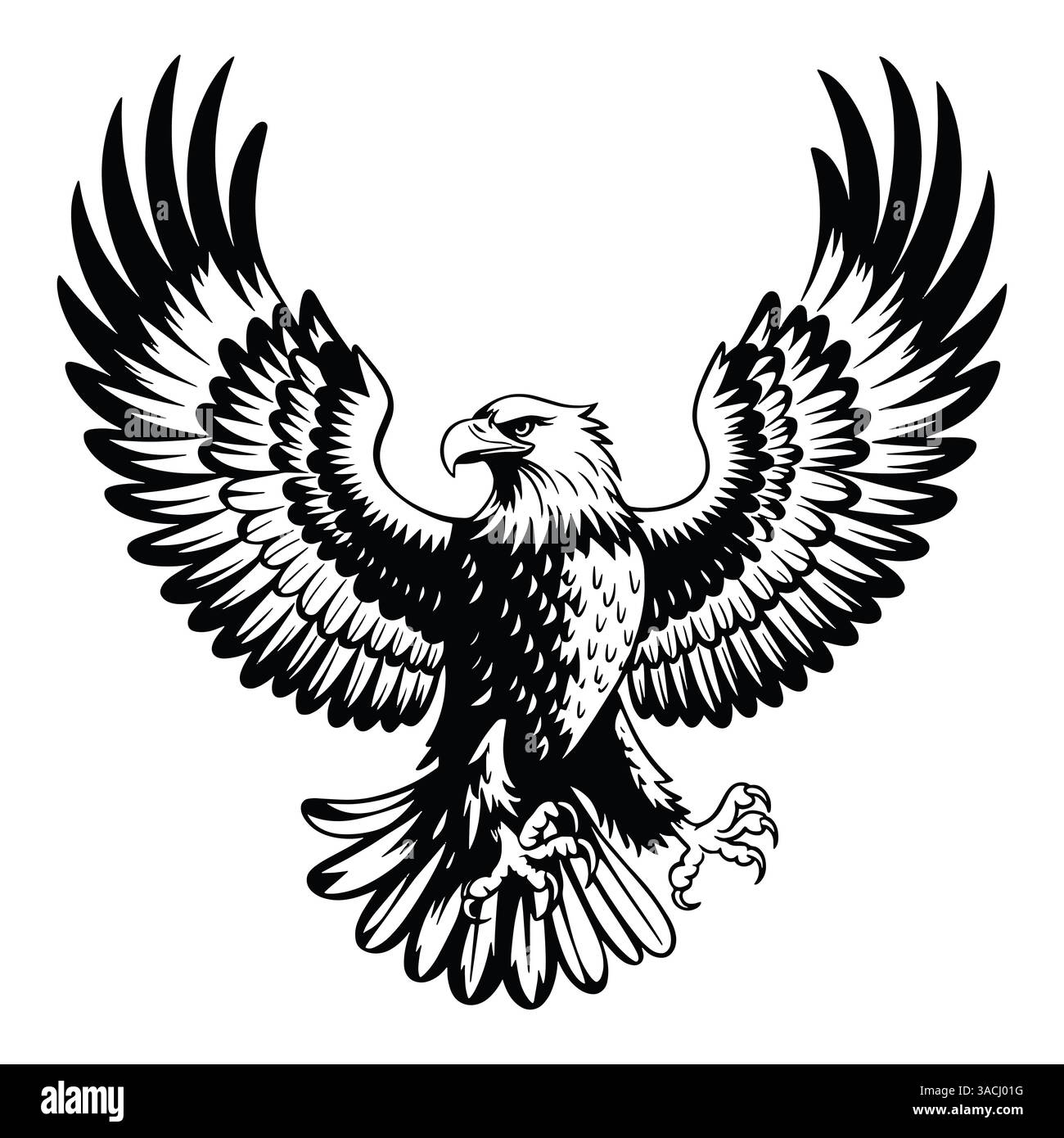 Eagle symbol illustration featuring a bold and dynamic design. Icon ...