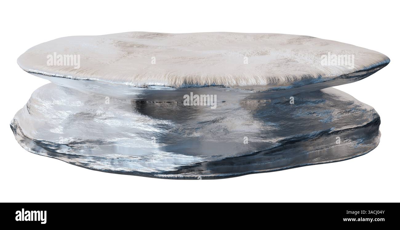 Isolated podium designed for product display showcases a smooth, modern ...