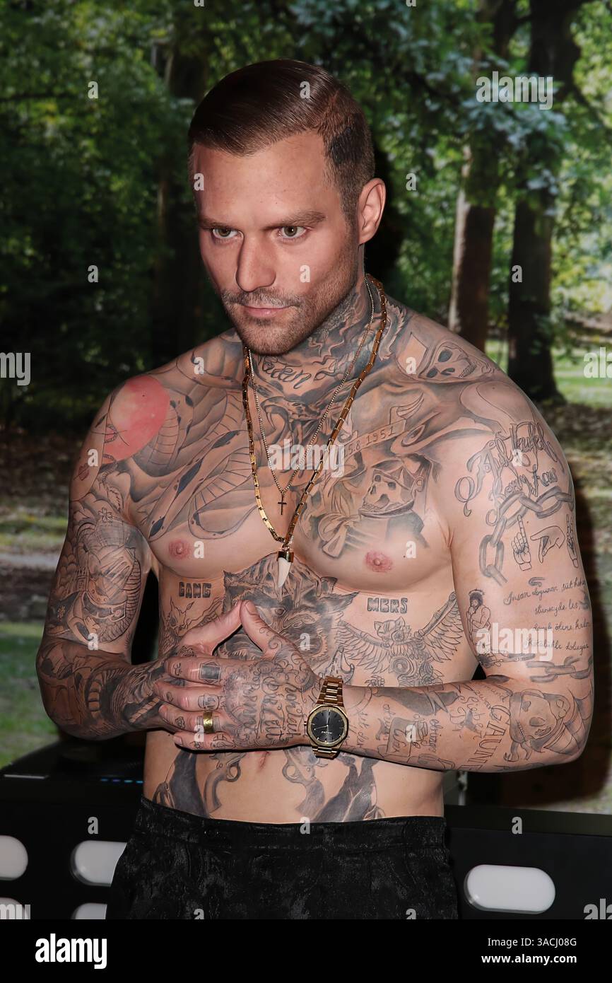 Wax figure of Kontra K, real name Maximilian Tibor Albert Diehn, Berlin ...