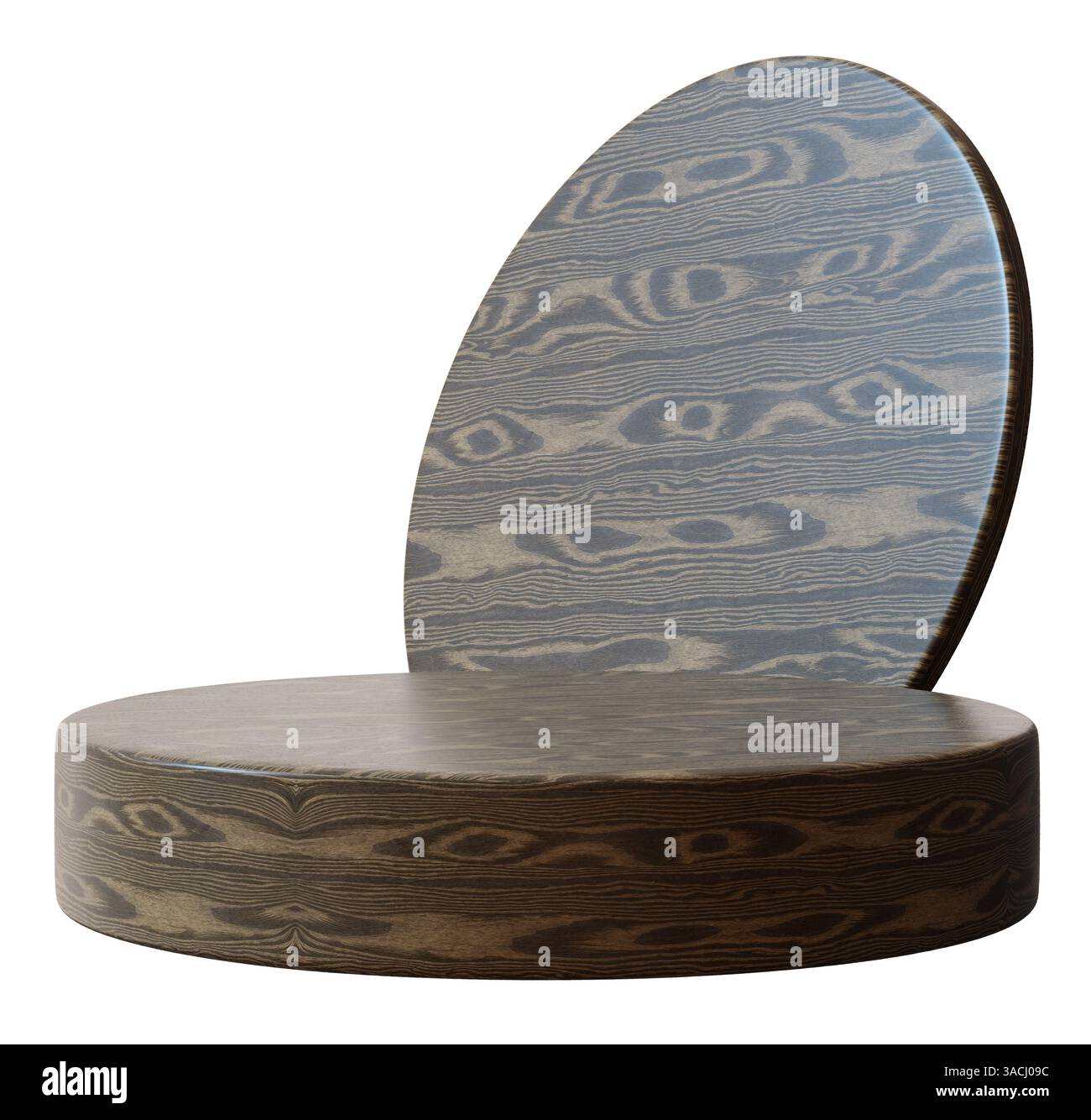 This product display podium features a unique round design with a flat ...