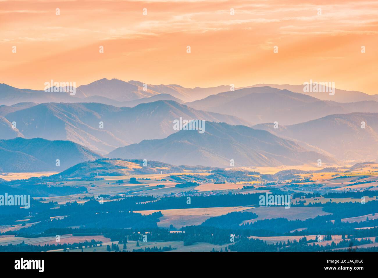 Breathtaking sunset creating warm hi-res stock photography and images ...