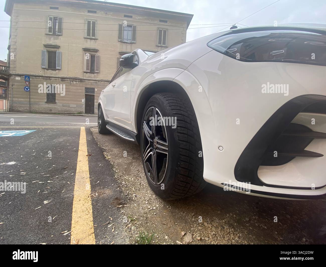 Crema, Italy - March 2nd 2025 White Mercedes Benz GLE Coupe 350 de ...