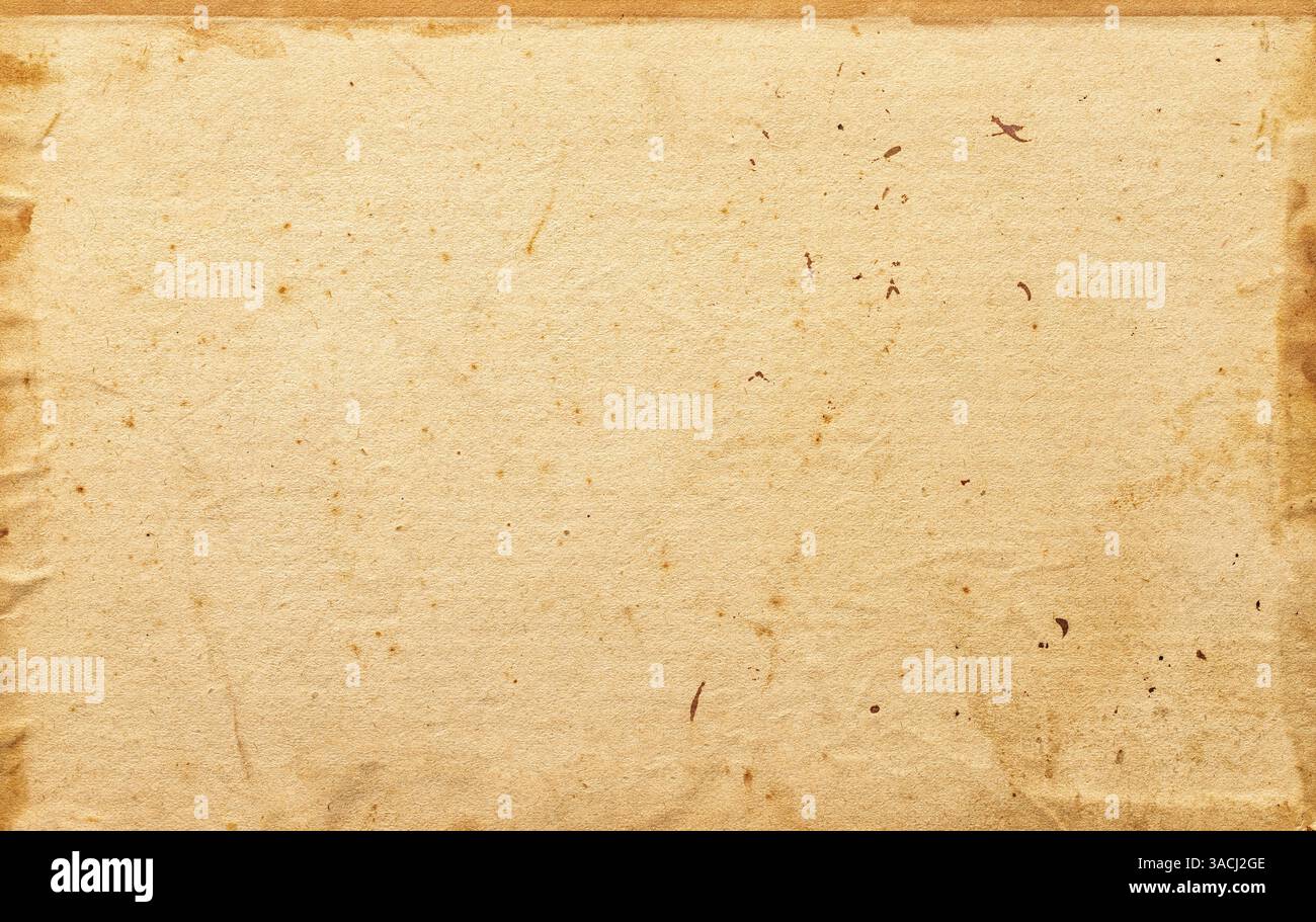 Old paper manuscript with yellowed texture from old age as background ...